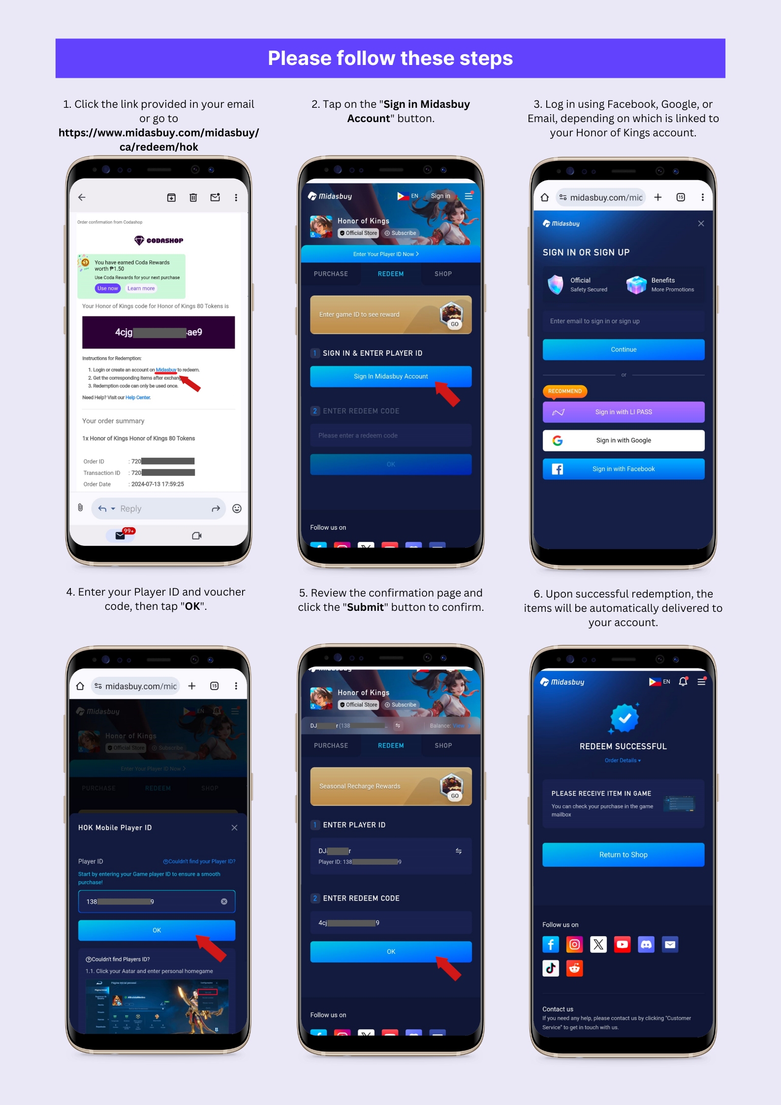 How To Redeem Honor of Kings Voucher Code – Codashop Canada