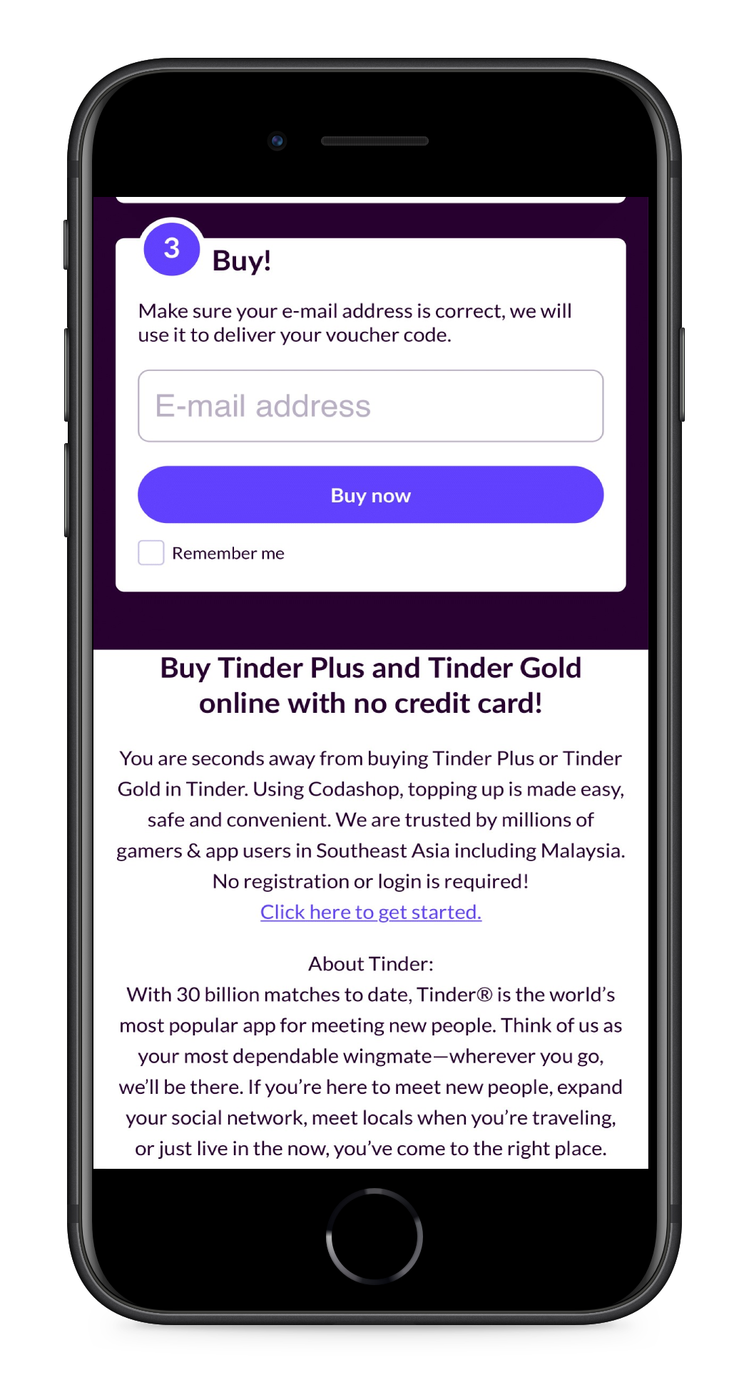 Guide to Purchase and Redeem Tinder Voucher – Codashop Canada