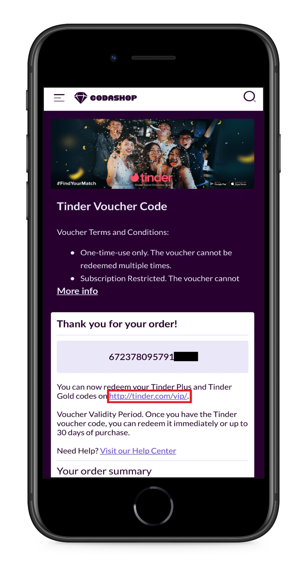 Guide to Purchase and Redeem Tinder Voucher – Codashop Canada